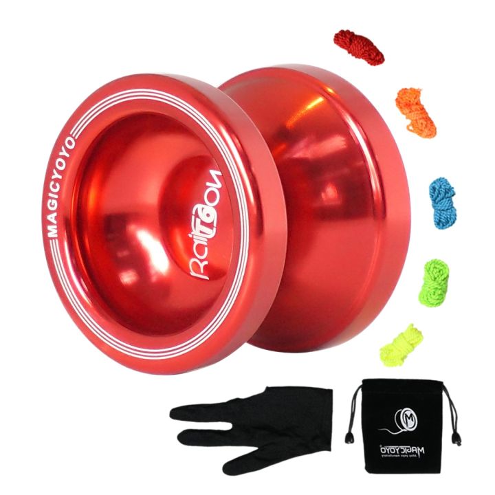 T6 Unresponsive Yo-Yo Metal Shining Yoyo Ball Splash with Bag 5 Yo-Yo ...