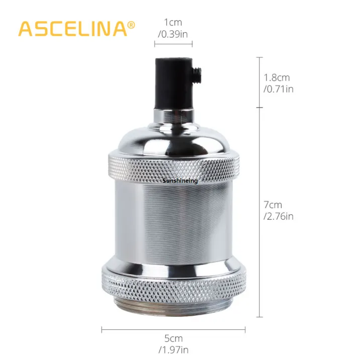 Accessories lamp holder aluminum base screw lamp holder Edison vintage ...