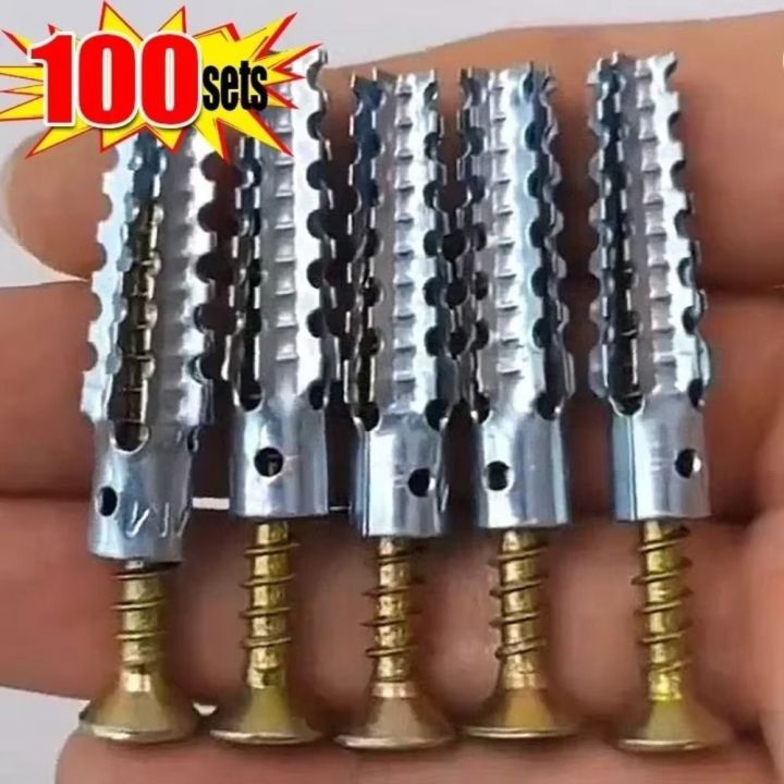 New Self Tapping Metal Expansion Tube Nails Serrated Metal Wall Screws ...