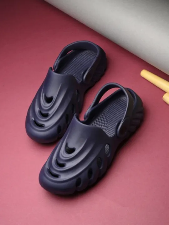 HRX by Hrithik Roshan Blue Textured Croslite Clogs For Men | Daraz.com.np