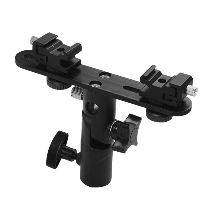 T-shaped Dual Flash Bracket Flash Speedlite Stand | Daraz.com.np