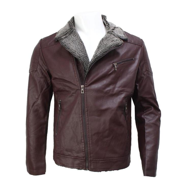 Solid Leather Jacket For Men | Daraz.com.np
