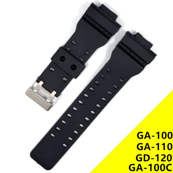 Soft Silicone Strap For Casio G shock GA-100 GA-110 GA120 Sport Watch ...