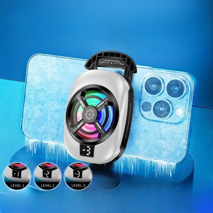 TL16 Gaming Semiconductor Mobile Phone Cooler 3 Speed Digital Display ...