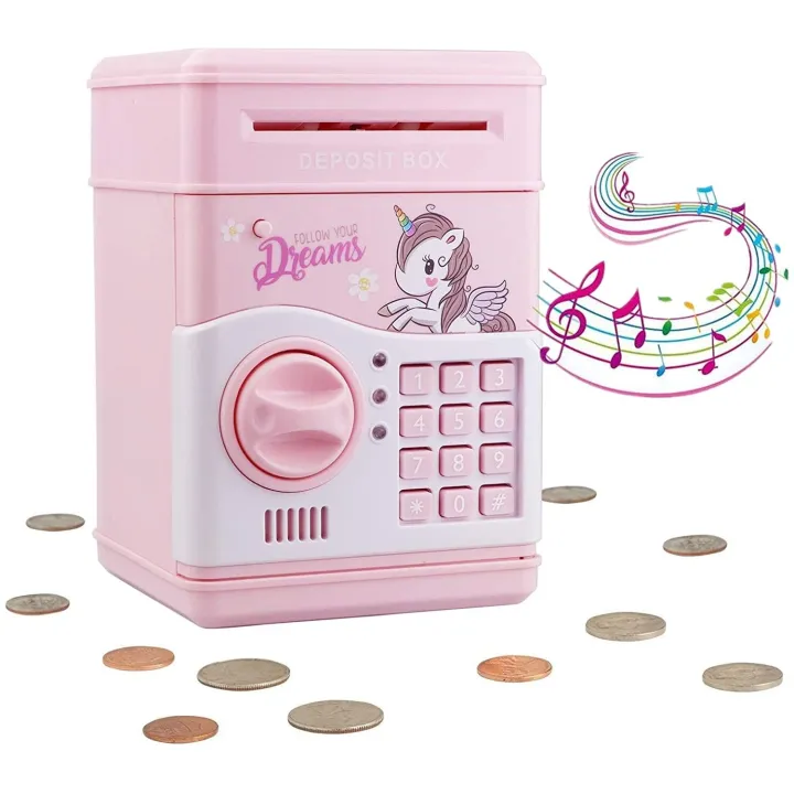 Electronic Mini ATM Password Money Bank - Secure Money Saving Device ...