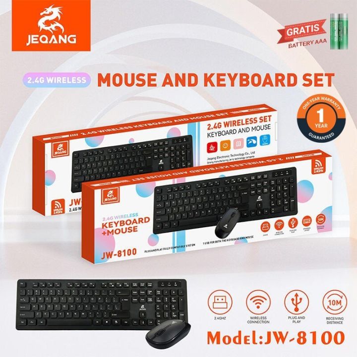 JEQANG JW-8100 Wireless Keyboard And Mouse Set | Daraz.com.np