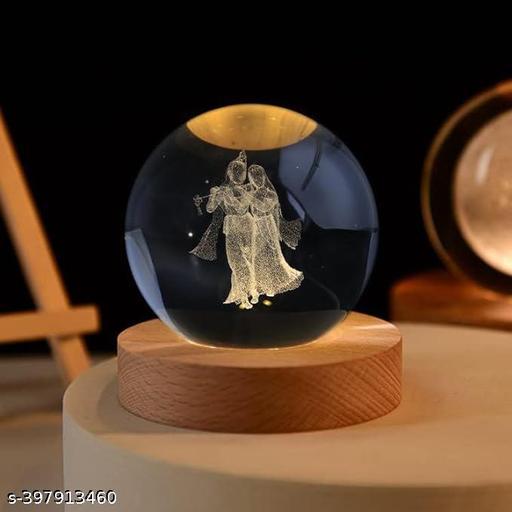 3D Decor Crystal Ball LED Night Light - Radha Krishna | Daraz.com.np