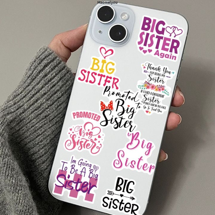 Haomeiyou50Pcs Big Sister Stickers for Water Bottle and Laptop - Big ...