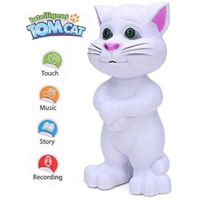 Kids Talking Tom Musical Cat Toy with a focus on its touch-activated ...