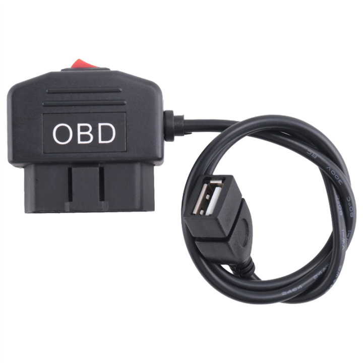 1 PCS 24Hours 5V 3A USB Car Charge Cable OBD Hardwire Kit Black Mini ...