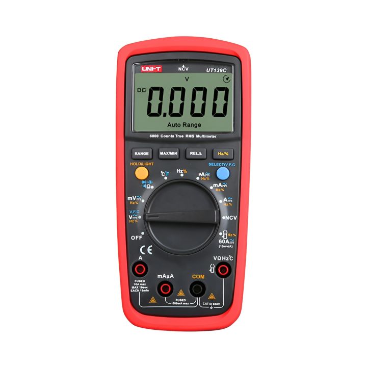 UNI-T UT139C Digital Multimeter Auto Range True RMS Meter Handheld ...