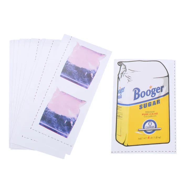 Little Blow Baggies Prank Stickers, Baggie Filled with Booger Sugar ...