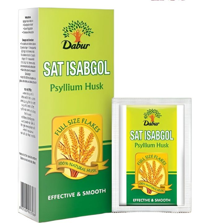 Dahur Sat Isabgol Psyllium Husk 90Grm - Natural Digestive Care ...
