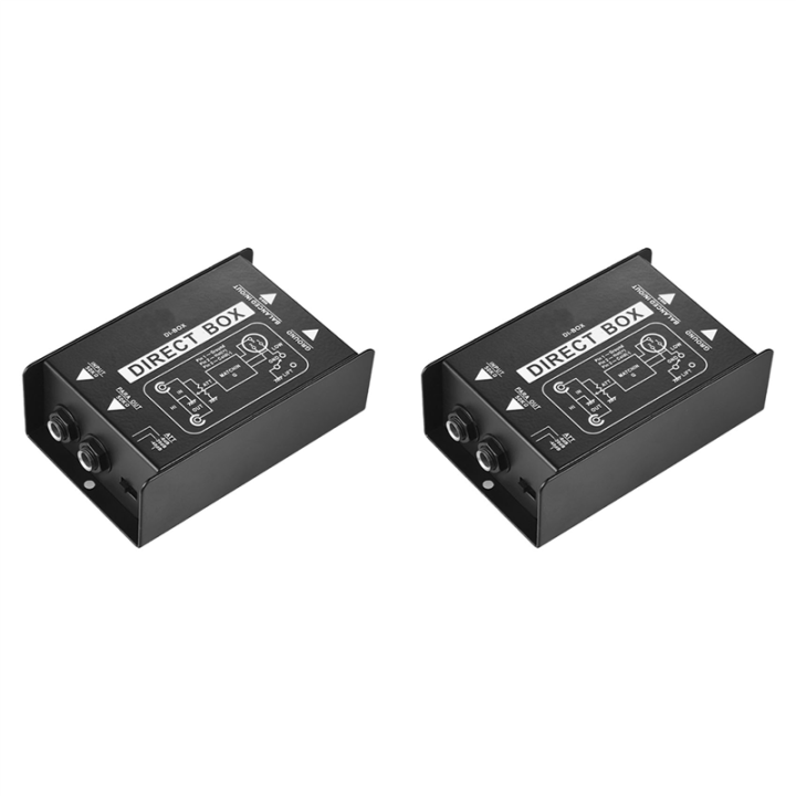 2X Passive Direct Box Single Channel Passive DI-Box Direct Injection ...