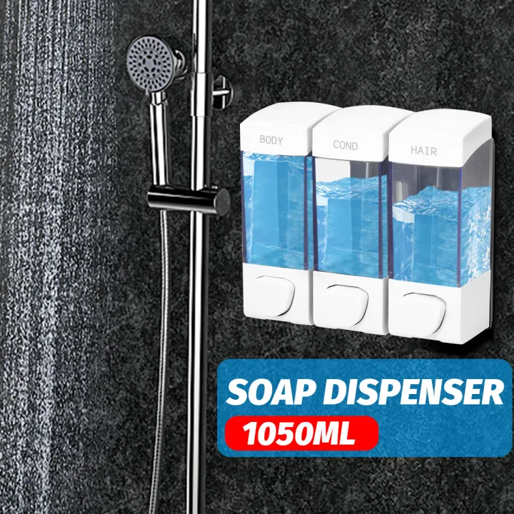 Bathroom Lotion Conditioner Shower Shampoo Dispenser Wall Mounted ...
