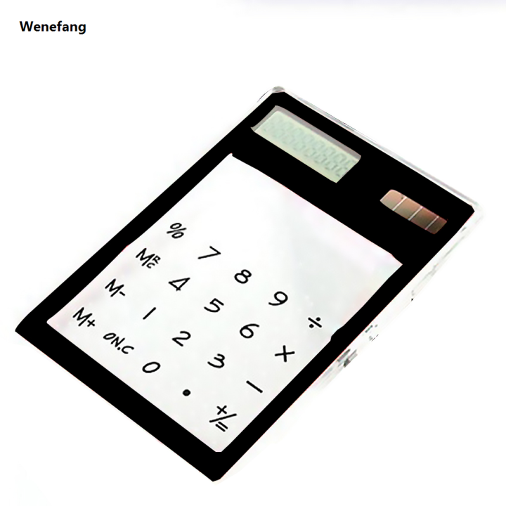Wenefang 8 Digit Calculator Touch Screen Ultra slim Transparent Solar ...