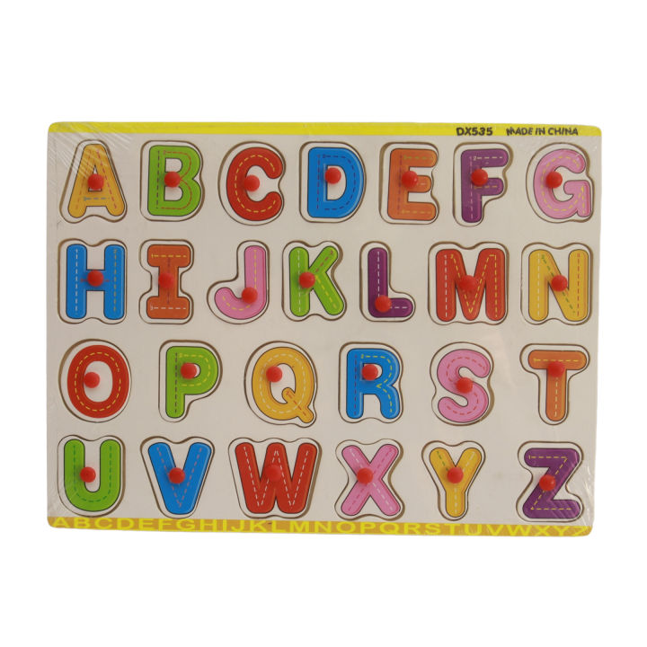 Colorful Wooden 3D English Alphabets Capital Letter (ABCD) Blocks Board ...