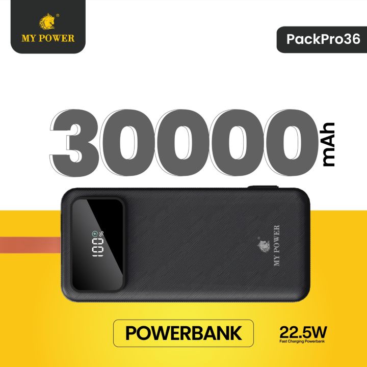 MyPower 30000mah Fast Charging Powerbank | 22.5W PD and QC 3.0 | Multi ...