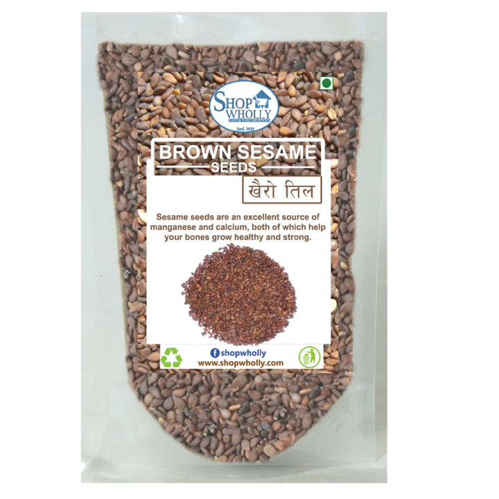 SHOP WHOLLY Brown Sesame Seeds ( Khairo Til ) - 500Gm | Daraz.com.np