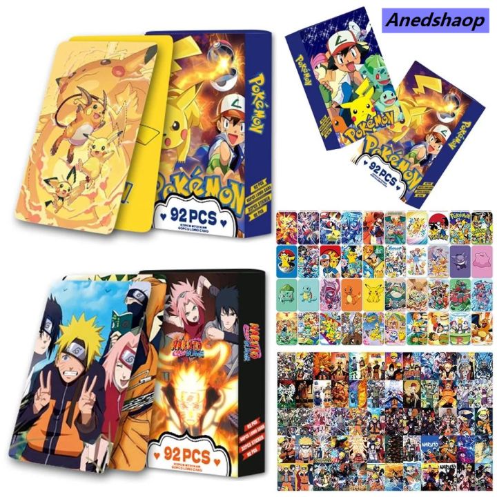 NEW Anedshaop 92PCS Pokemon Pikachu Card Card LOMO NARUTO Sasuke Cards ...