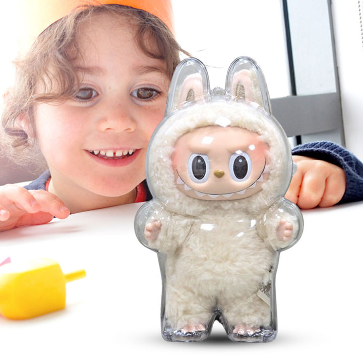 New style For Labubu Monster Toy Transparent Protective Cover Vinyl ...