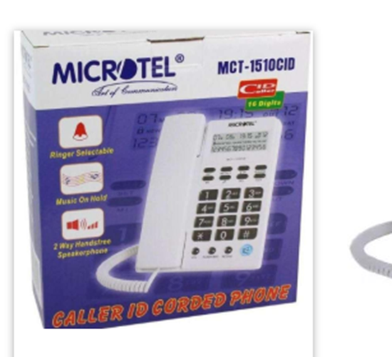 Microtel 1510 CID Landline Telephone Set- White | Daraz.com.np