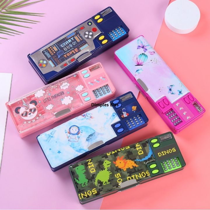 Double Sided Boy Creative Elementary School Student Stationery Box ...
