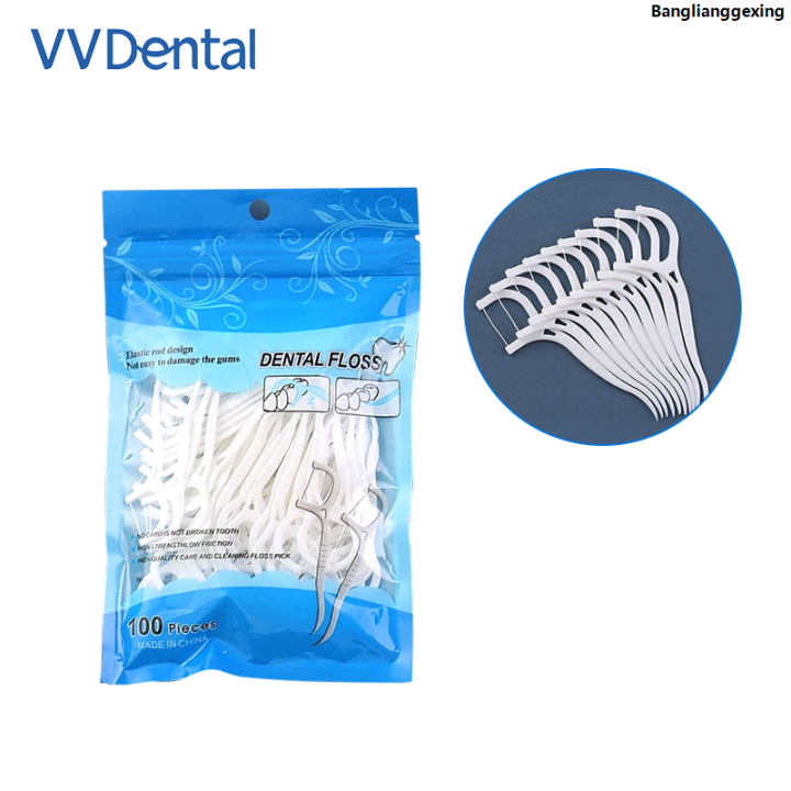 BanglianggexingPortable VVDental 50/100pcs Dental Floss Flosser Picks ...