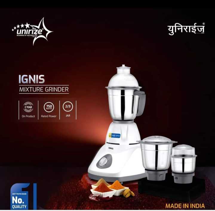 Unirize IGNIS Mixer Grinder 750 Watt - 3 Jar | Daraz.com.np