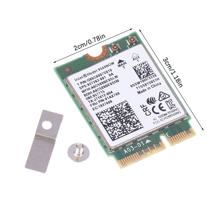 9560NGW WiFi Card+Antenna 1733Mbps Wireless AC 9560 Dual Band 2.4G/5G ...