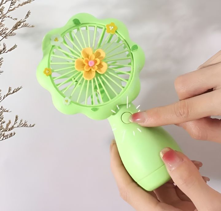 Mini Portable Fan Rechargeable Flower Design | Daraz.com.np