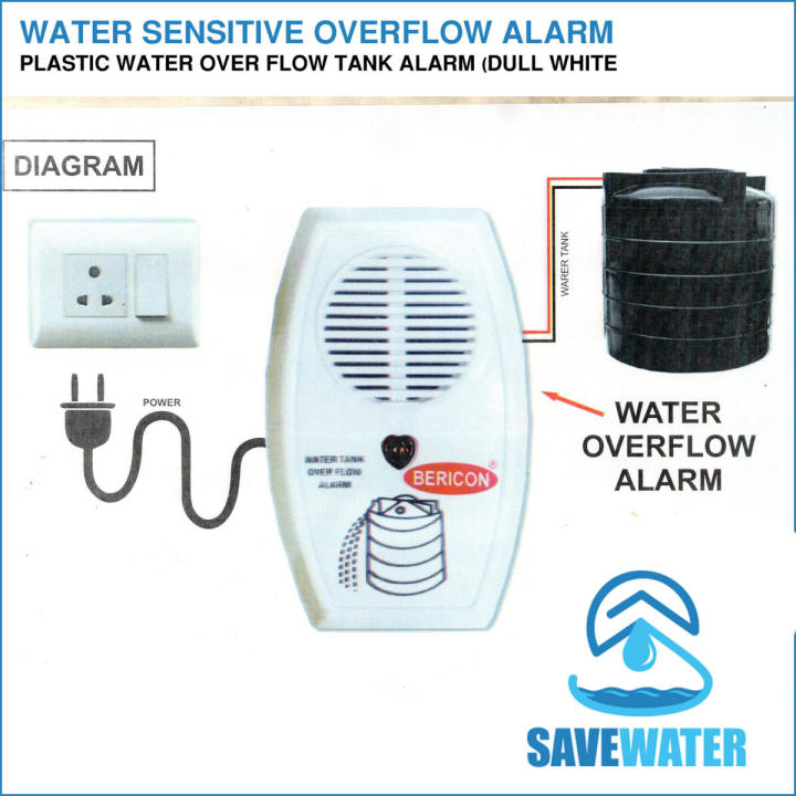 Water Sensitive Overflow Alarm/Plastic Water Over Flow Tank Alarm (Dull ...