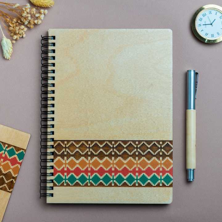 Masta Kala Nepali Dhaka Heritage Wooden Notebook 100 Pages A5 | Daraz ...