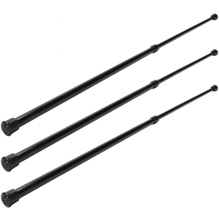 3X Spring Extendable Loaded Curtain Rail Pole Telescopic Bath Window ...