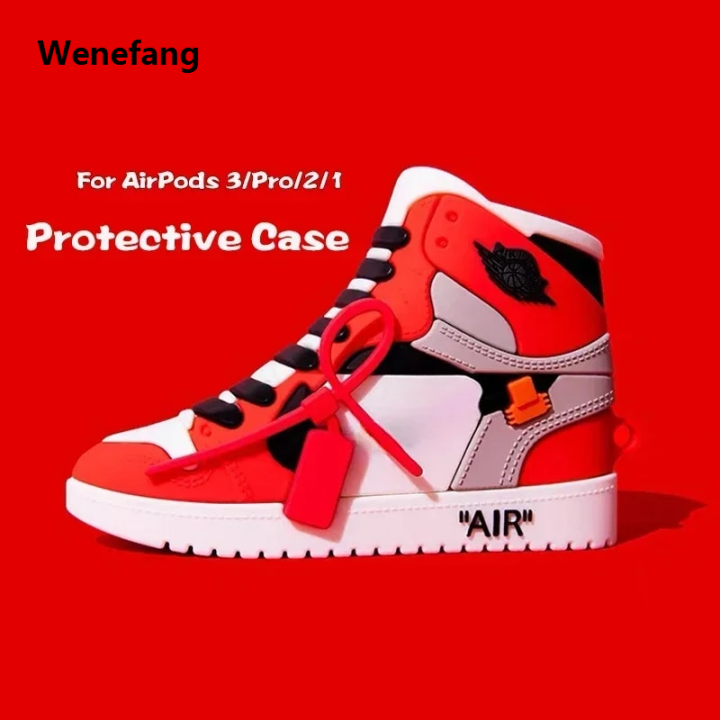 Wenefang Sneaker Sport Shoes 3D Cartoon Soft Case for Apple AirPods 1 2 ...