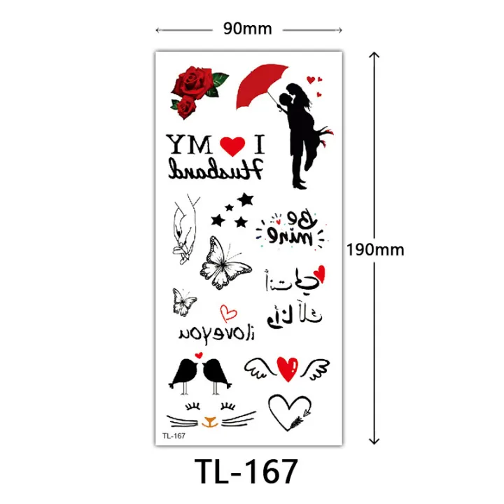 uses it, who praises Butterfly Tattoo Color Sticker English Letters ...