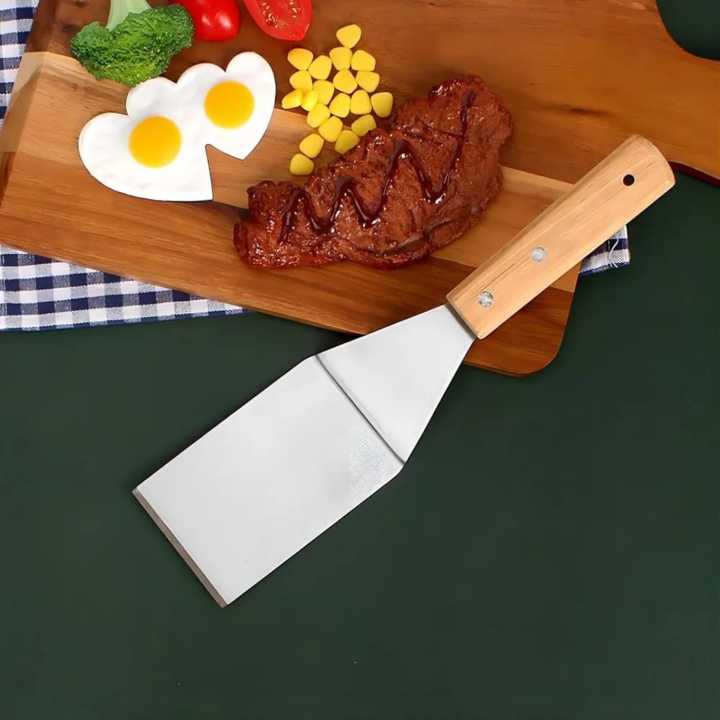 Stainless Steel Teppanyaki Cooking Spatula Western Pizza Spatula Hand ...