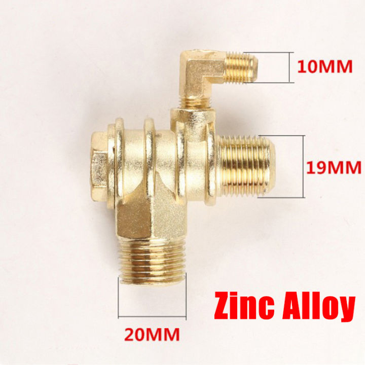 3-Port Check Valves One Way Male-Threaded Workshop Air Compressor 20*19 ...