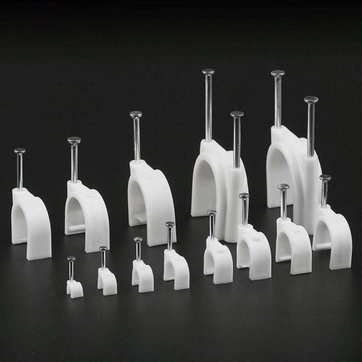 100pcs Durable U Shape Circle Wall Clip Wall Hanging PVC Pipe Line ...