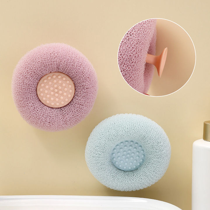 Round Soft Handheld Bath Sponge Balls Cleaning Brush Shower Body ...