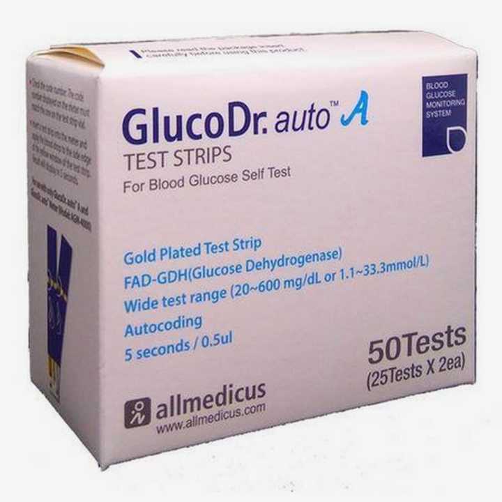 Gluco Dr. Auto A, Blood Gulcose Test Strips , 50 strips | Daraz.com.np