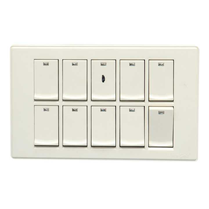 White Gold 10 Gang Switch | Daraz.com.np