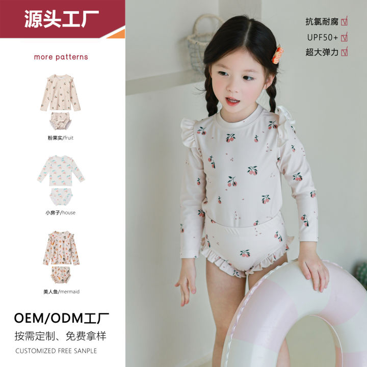 Kids Cross Border Split Sunscreen Swimsuit Girls 25 Years Girls Cute ...