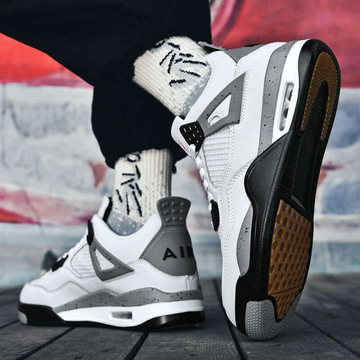 Putian mens shoe collaboration 4 white cement shoes for boys, teenagers ...