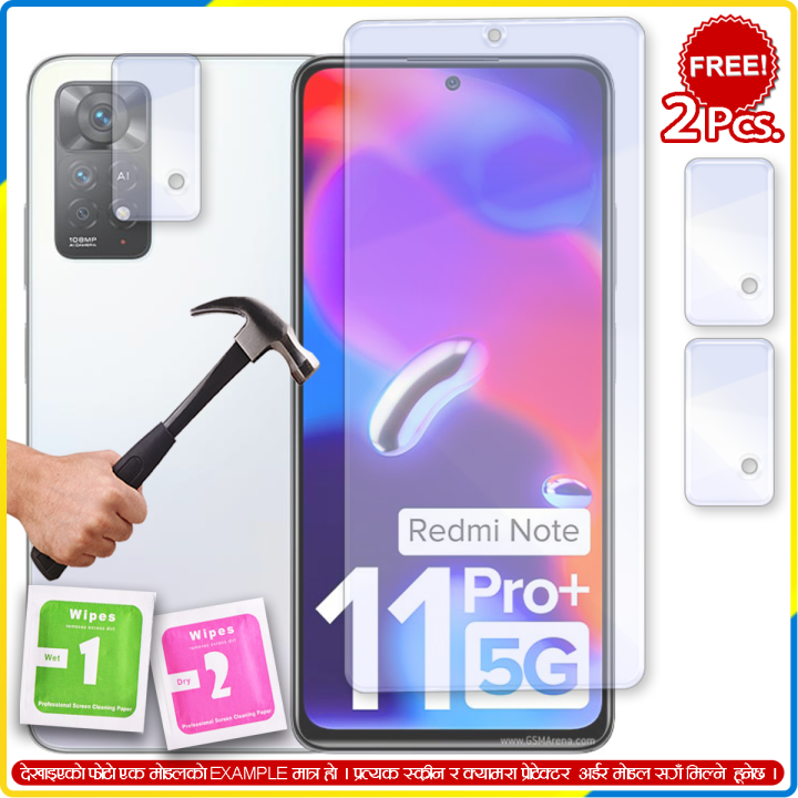 9H Nano Flexible Tempered Glass Screen Guard (Free 2 Camera Protector ...