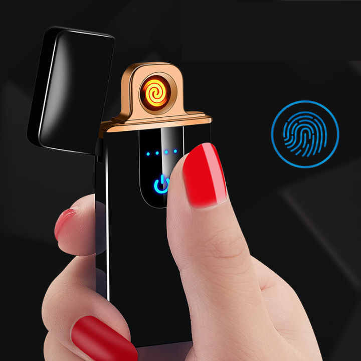 Pocket Mini Slim Electronic Touch Sensor Metal Lighter | Daraz.com.np