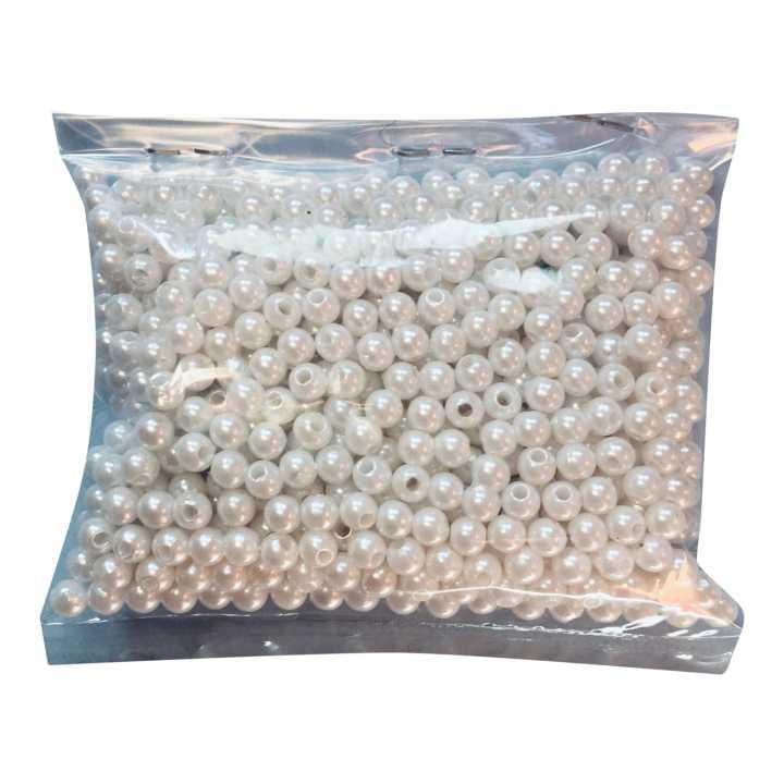 50 Grams OF 4mm Acrylic Light Pearl Moti Beads For DIY Crafts | Daraz ...