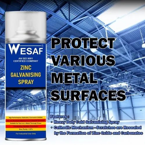 Silver Aerosol Wesaf Zinc Galvanizing Spray Gloss Finish 500ml | Daraz.com.np