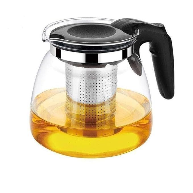 Glass Tea Pot Carafe with Strainer 900ml. Glass Green Tea Pot With ...