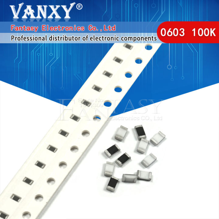 300PCS 0603 Chip Fixed Resistor SMD Resistor 1% 100K ohm 104 | Daraz.com.np